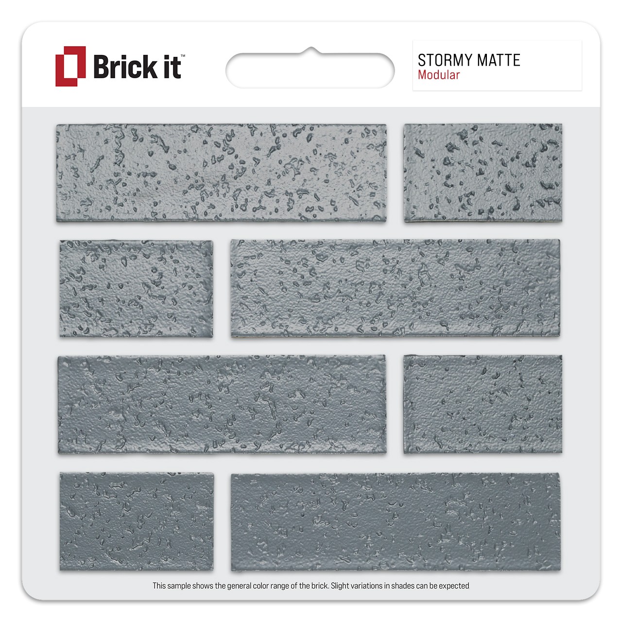 Stormy Matte Velour | Thin Brick Wall Veneer | Brick it®