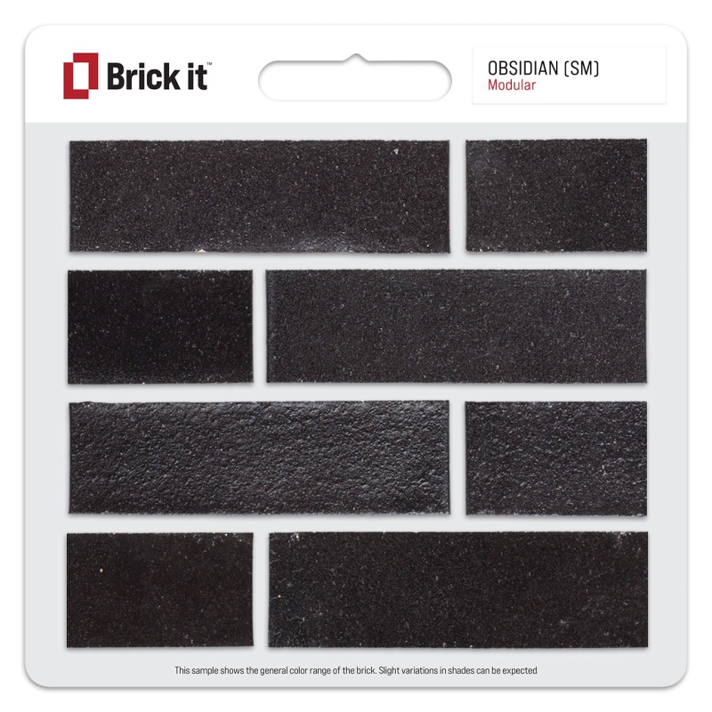 Obsidian Smooth | Thin Brick Wall Veneer | Brick it®