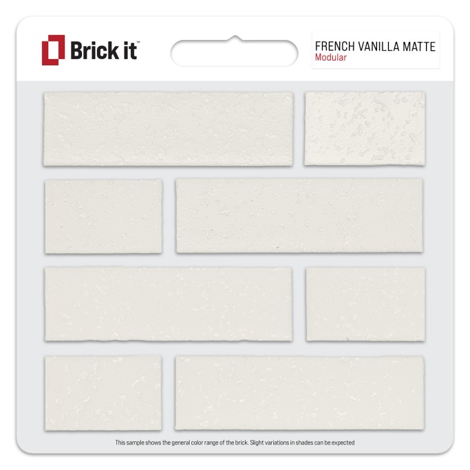 French Vanilla Matte Velour | Thin Brick Wall Veneer | Brick it®