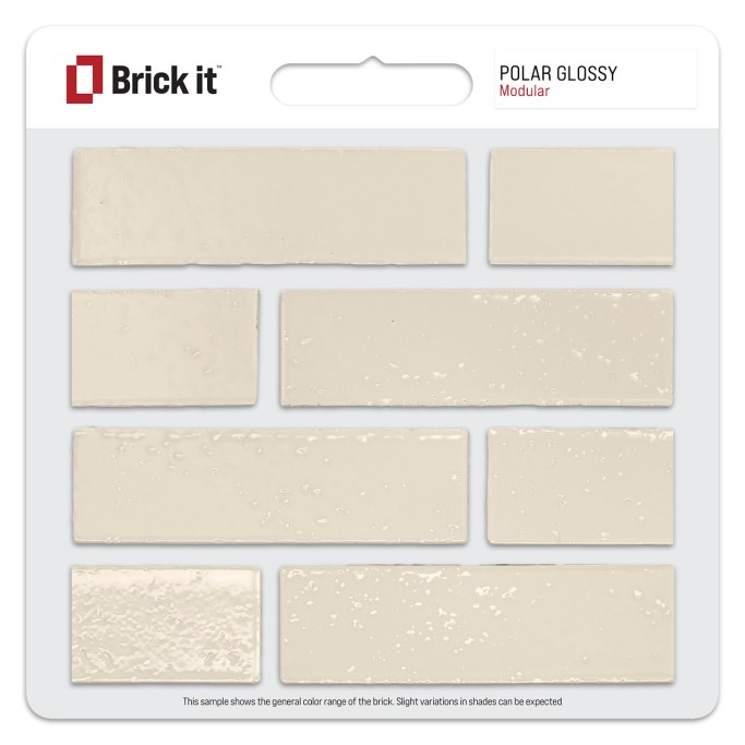 Polar Glossy Velour | Thin Brick Wall Veneer | Brick it®