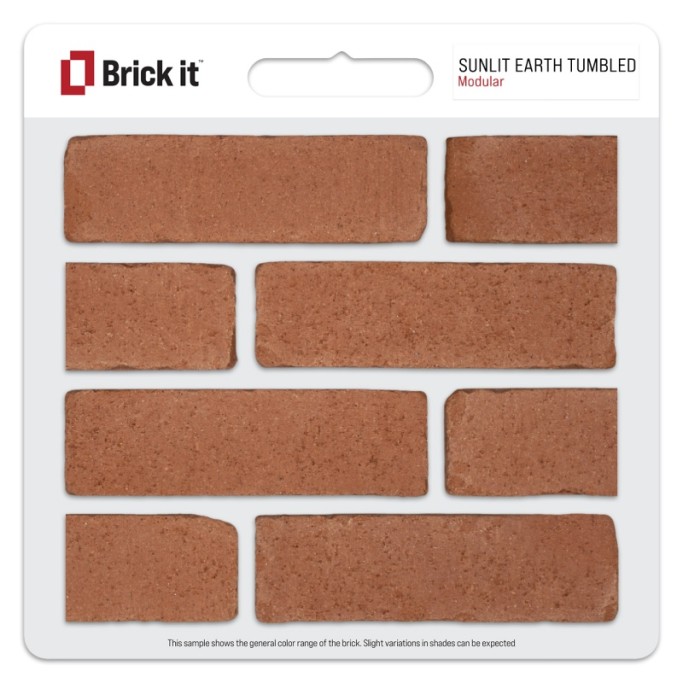 Sunlit Earth Tumbled | Thin Brick Wall Veneer | Brick it®